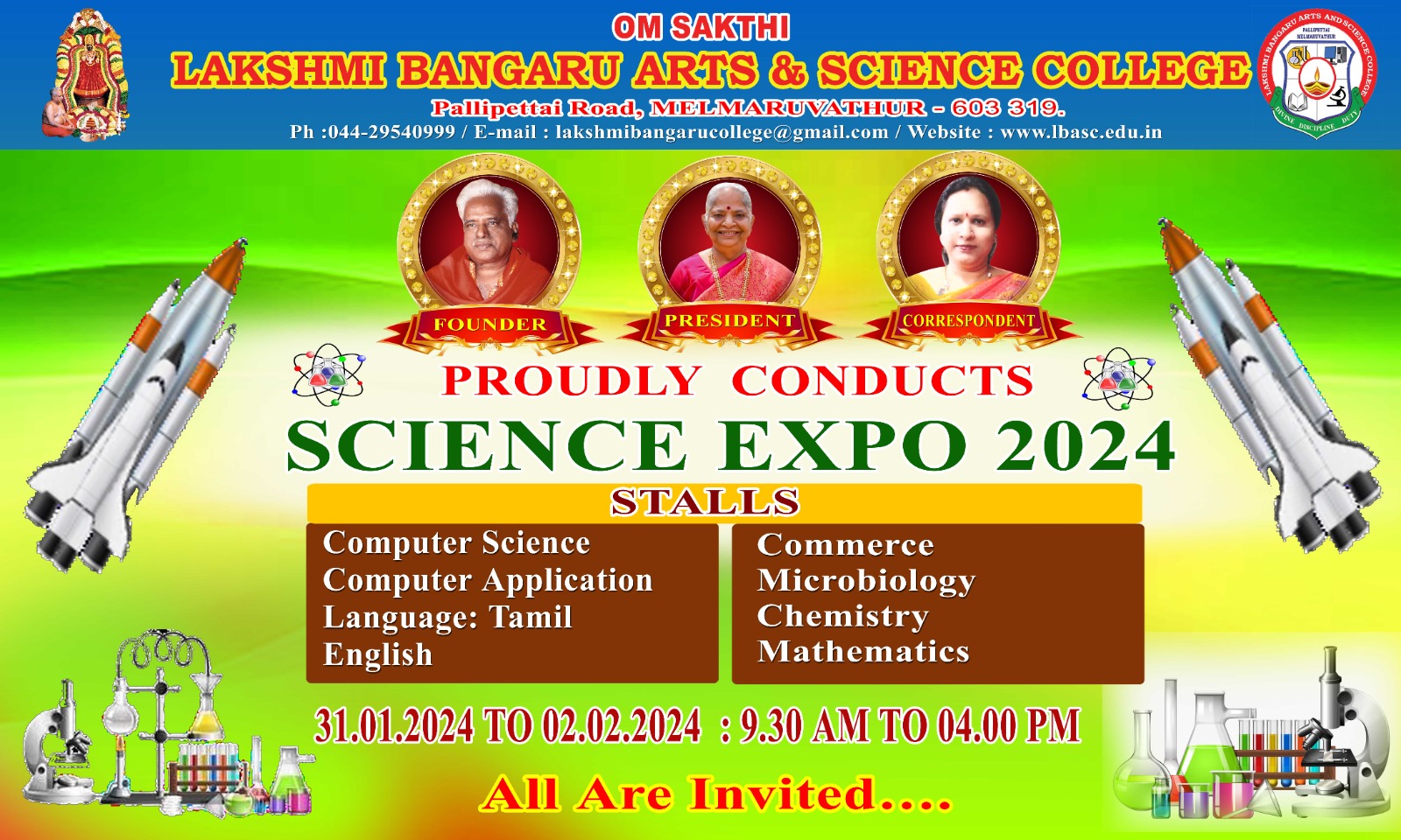 Science Expo 2024 - Lakshmi Bangaru Arts & Science College