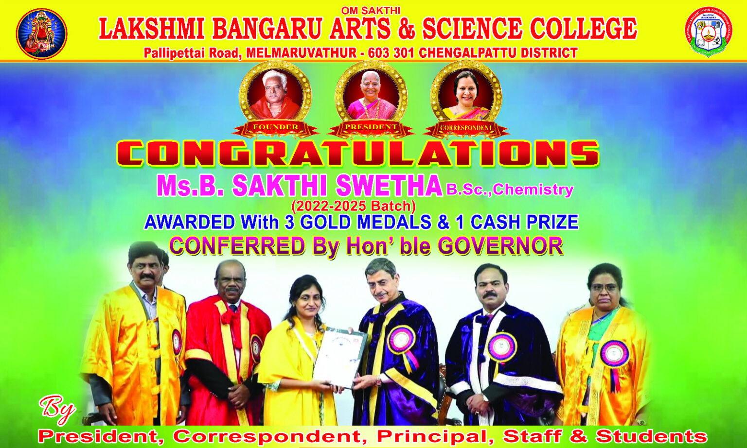 Heartfelt Congratulations to Our University Rank Holders! - Lakshmi ...